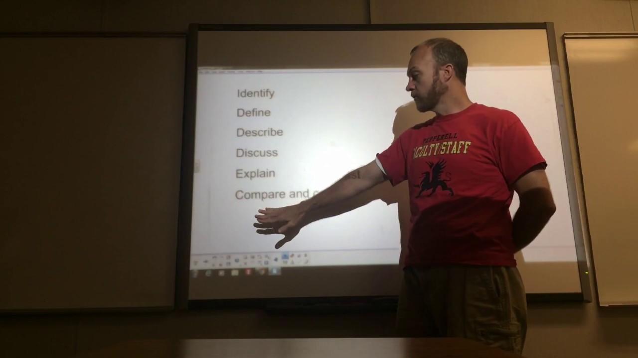 Identify, Define, Describe, Discuss, Explain