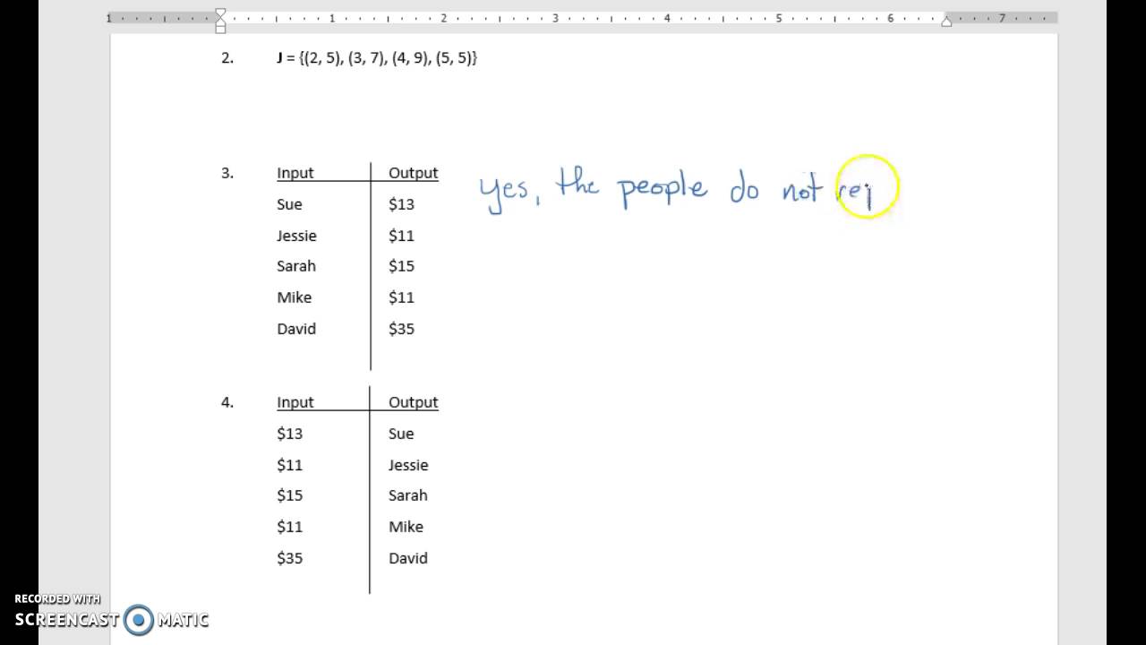 Numerical Function Example