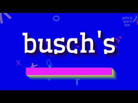 How to say "busch's"! (High Quality Voices)