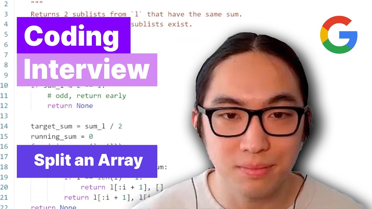 Split an Array into Equal Sum Subarrays (with Google Software Engineer)
