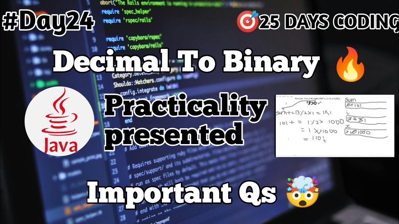 Crack Decimal to Binary in Java! 🔥 Super Easy Method 🚀 | Day 24 Coding Challenge