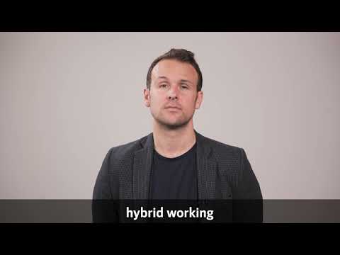 How to pronounce HYBRID WORKING in British English