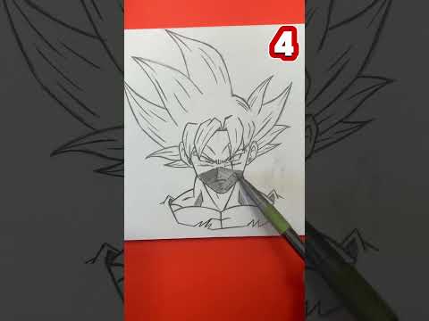 🤔 ¿Cuál Boca es la Correcta? - Dibujo de Goku Ultra Instinto💥 #anime #comodibujaragoku