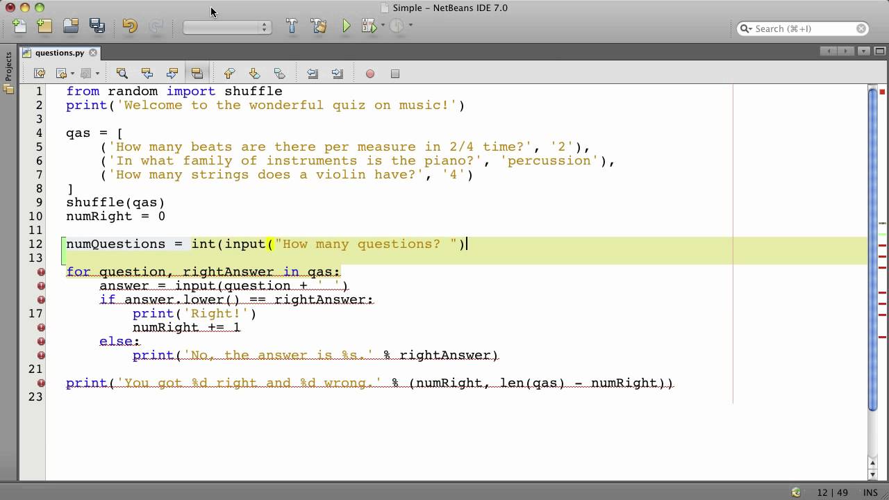 A Simple Python Quiz Program, Part 2