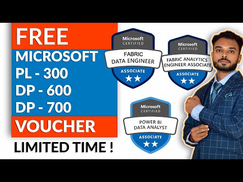 FREE Microsoft PL-300 DP-600 DP-700 Voucher for LIMITED TIME 50% OFF