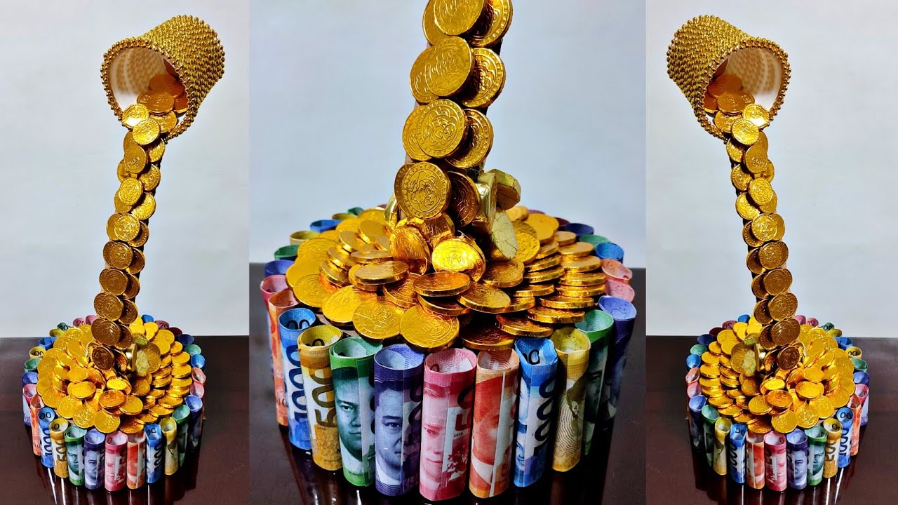 MONEDAS DE ORO CON CHOCOLATE FLOTANTES (DIY) V2.0 | EXHIBICIÓN DE MESA DE AÑO NUEVO