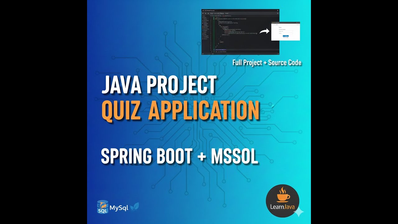 Java Project – Quiz Application | Java + Spring Boot + MySQL | Part 2