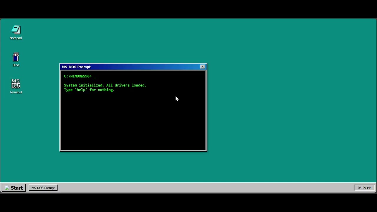 Windows 96 Simulator Simulator.