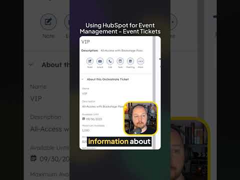 Promote and Analyze Ticket Sales for Your Next Event all in HubSpot!
