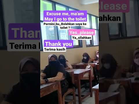 How to ask permission#cara meminta izin ke toilet#Englishclass