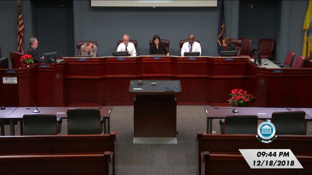 Arlington County Board Meeting - December 18, 2018