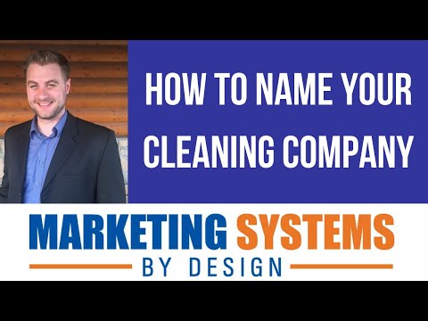 How To Name Your Cleaning Business