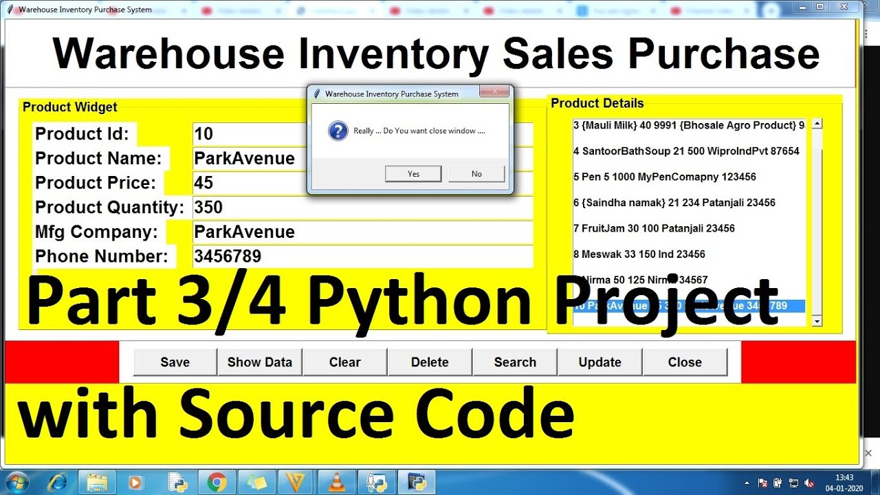 Python Projects For Beginners With Source Code Using Database | Python Projects | Python CRUD part 3