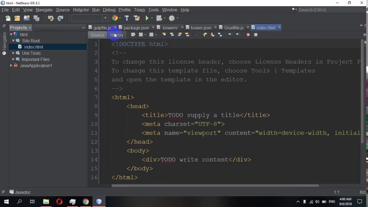 How to Create HTML CSS and JS in Netbeans