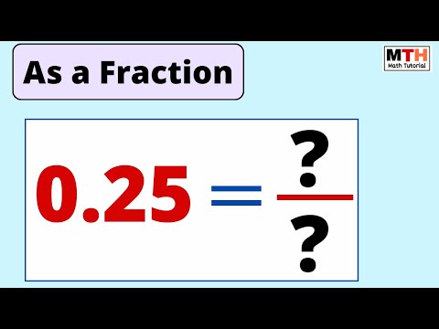 0.25 as a fraction (simplified form)