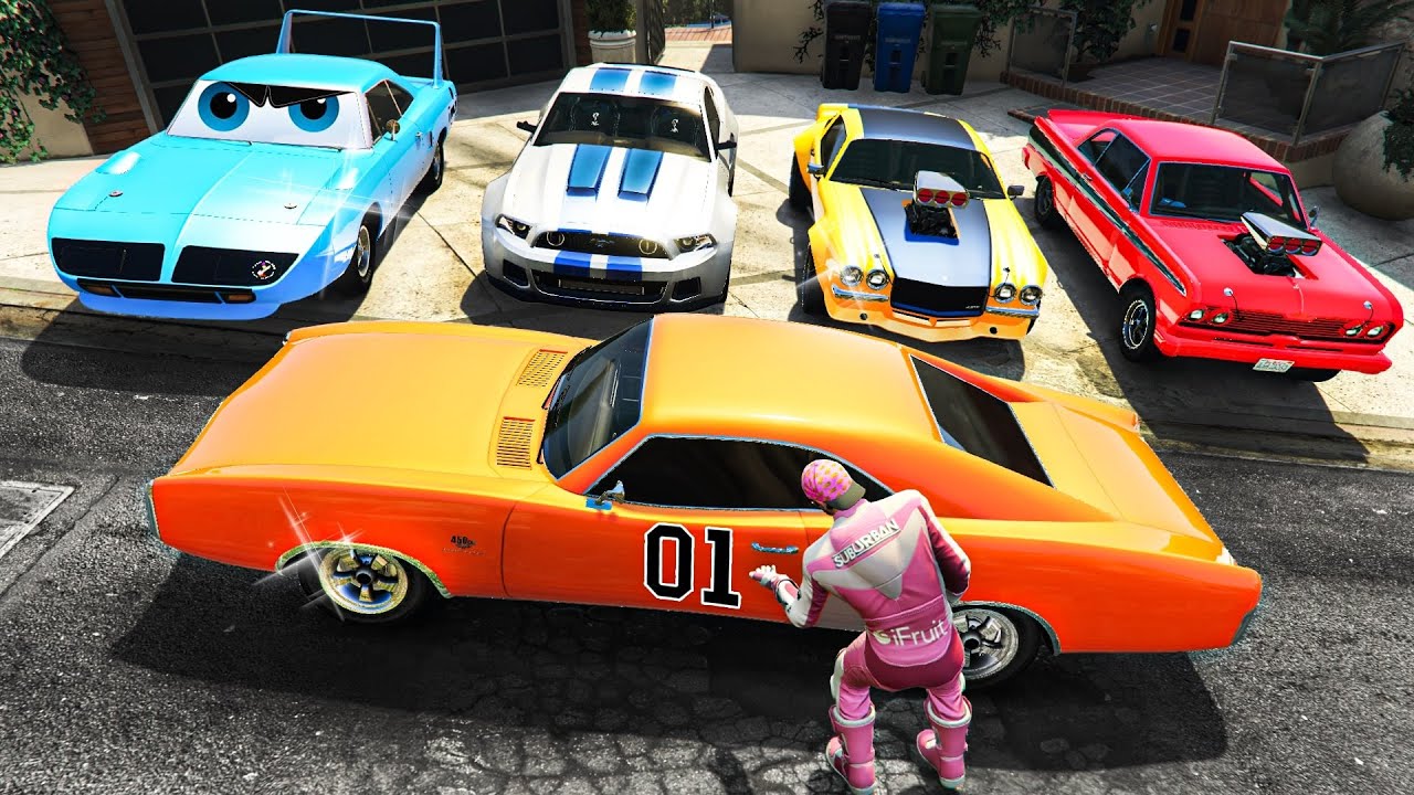 I Used TikToks To Steal Every Rare Muscle Cars in GTA 5