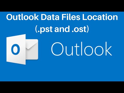How To Find Outlook Data Files Location (.pst and .ost) Windows 10 || Microsoft Outlook
