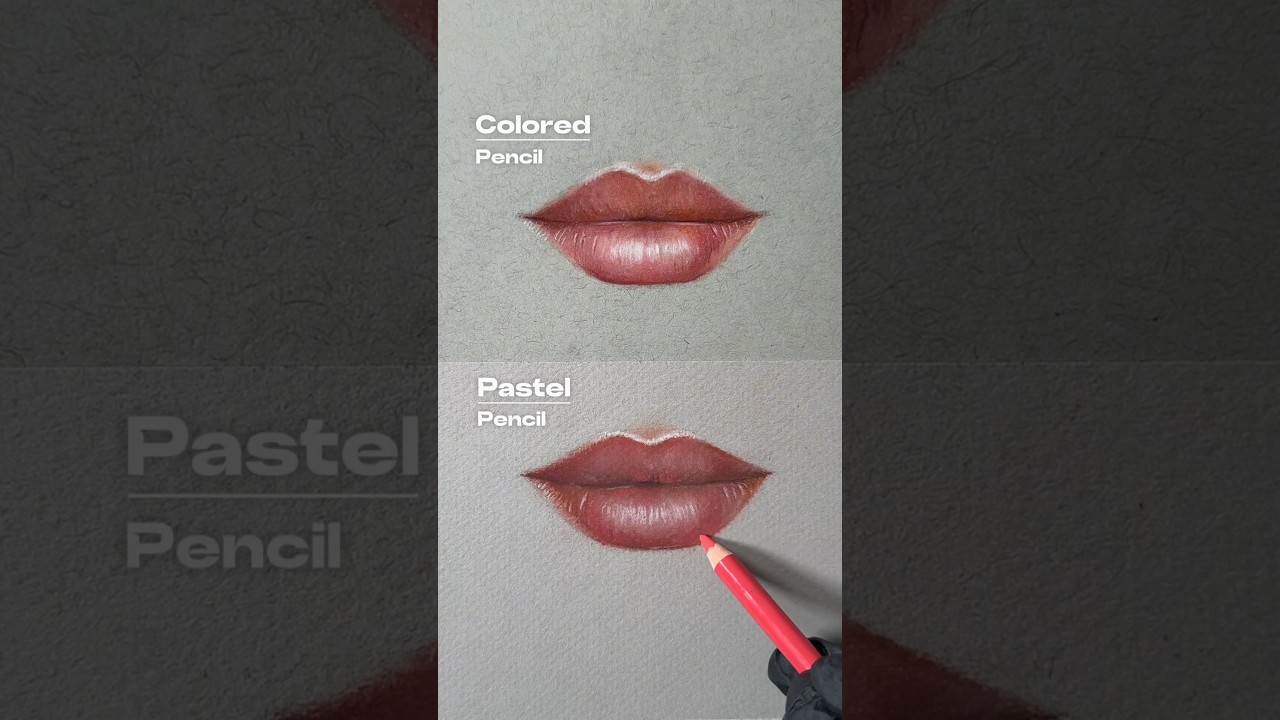 Colored Pencil vs Pastel Pencil ✍️ #shorts #howtodraw #tutorial