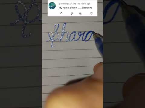 Writing name "Sharanya" (on request) I hope you like it #handwriting #manike #shorts