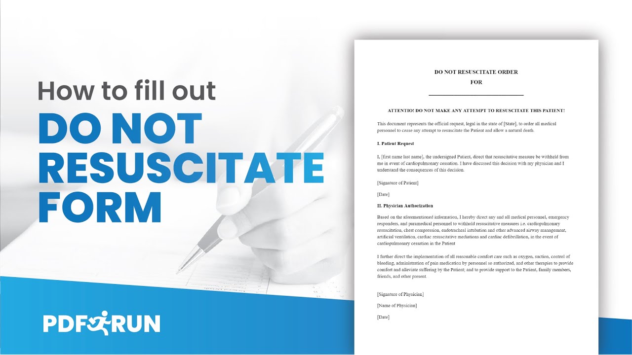 How to Fill Out Do Not Resuscitate Form Online | PDFRun
