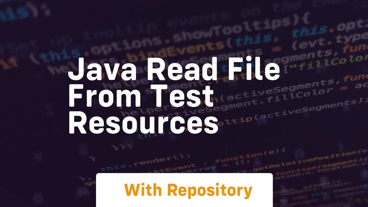 java read file from test resources