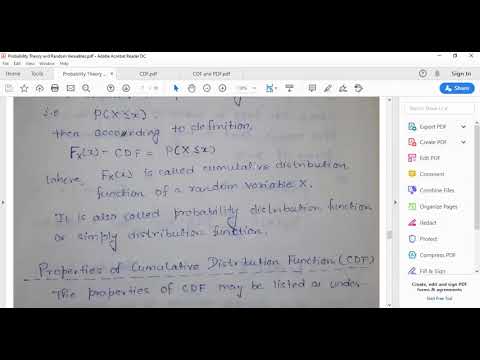 CDF and PDF (Digital Communication)