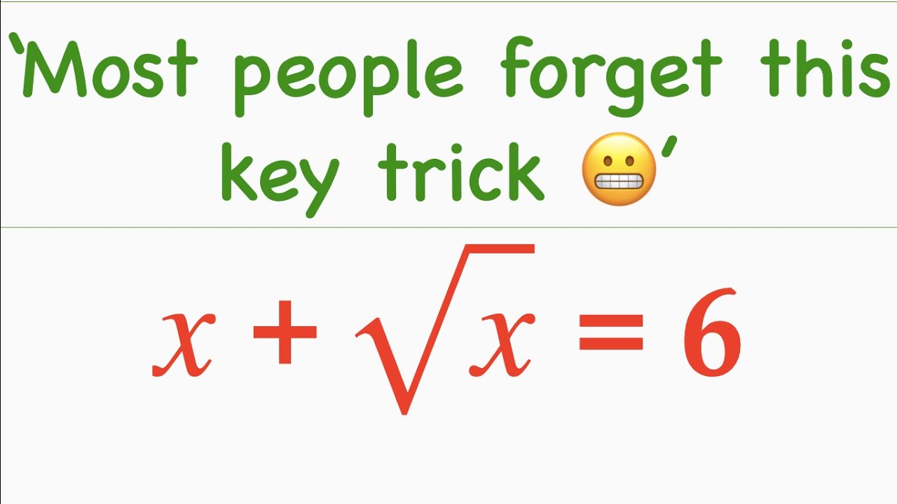 Math Hacks:  Quadratic Equation🤔💯✅#MathChallenge #AlgebraTricks #MathShorts #SolveForX