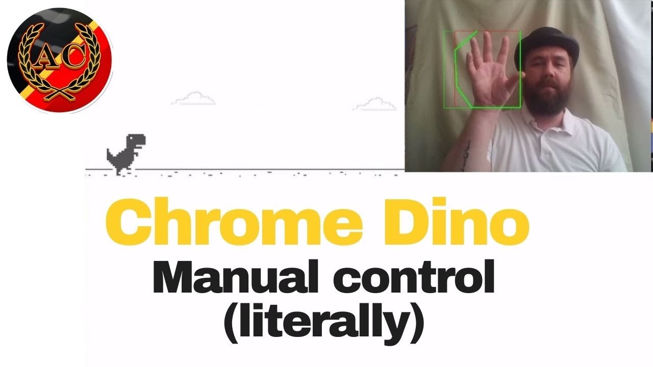 Chrome Dino Gesture Control OpenCV Python