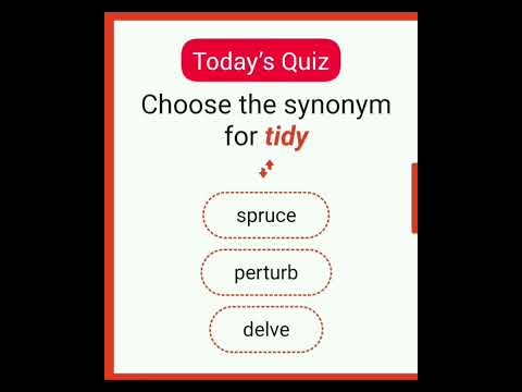 How to learn Synonyms ? | English grammar quiz | Synonym for Tidy | Synonyms Quiz |#ytshort #shorts