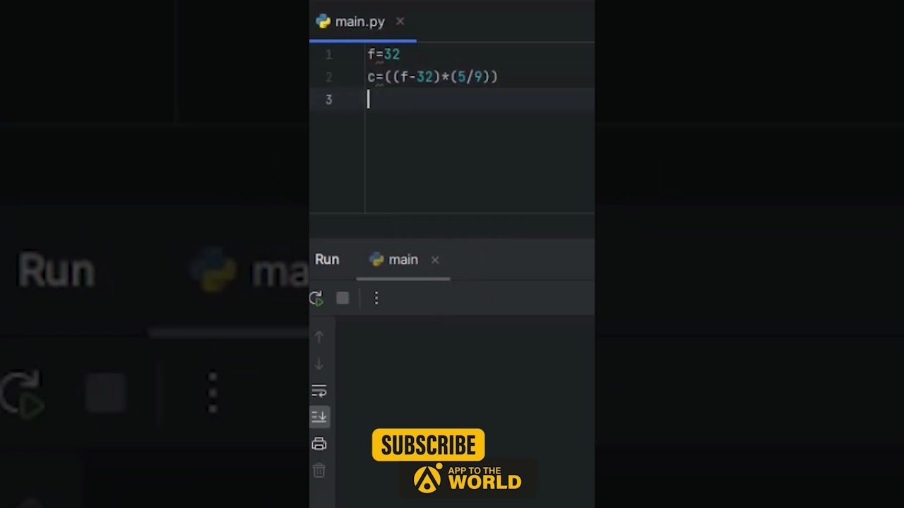 Fahrenheit to Celsius conversion in Python.Python for Beginner.#pythontutorial #shortsyoutube #viral