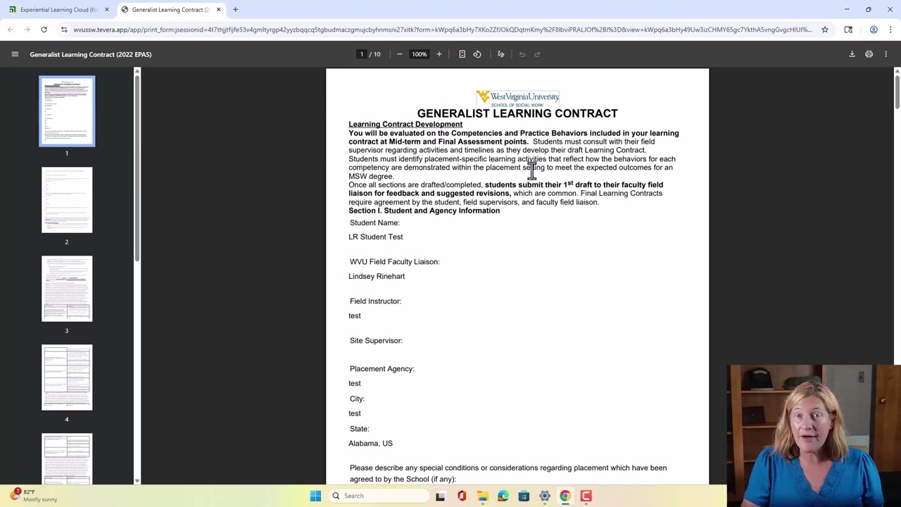 Learning Contract Demonstration 2025