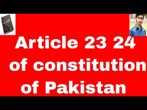 fundamental rights article 23 24 of constitution of pakistan 1973 in urdu and hindi