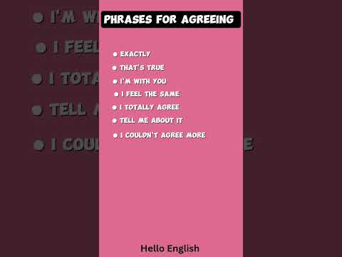 Terms to say in agreeing #subscribe #englishlearning #viral