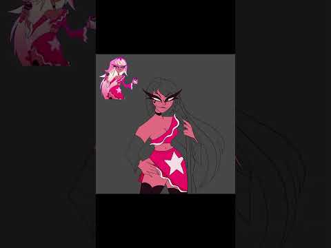 Drawing Human Verosika! 🎀🏩💞 #helluvaboss #fanart #digitalart #verosika