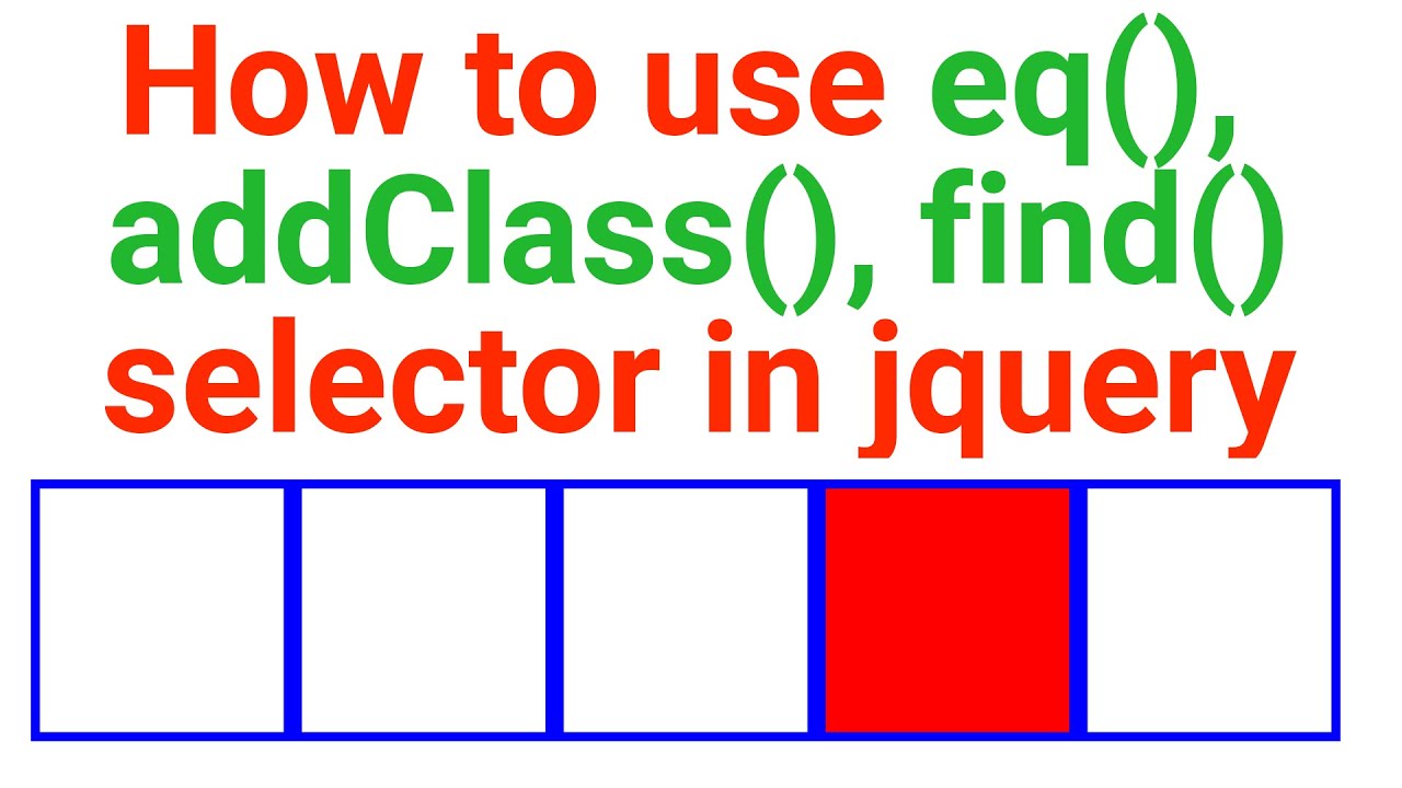 How to use eq selector in jquery | JQuery .eq() | eq() | find | addClass | Ujjwal Technical Tips