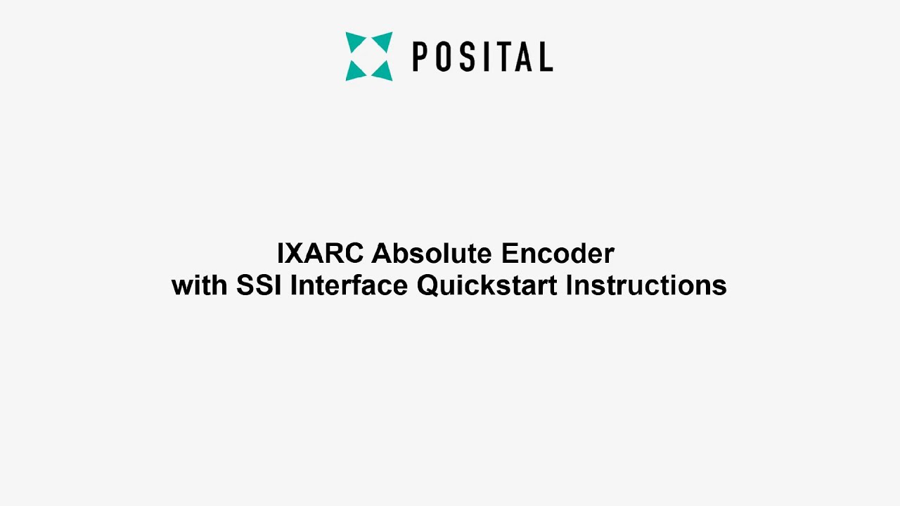 IXARC Absolute Encoder with SSI Interface – Quickstart Instructions