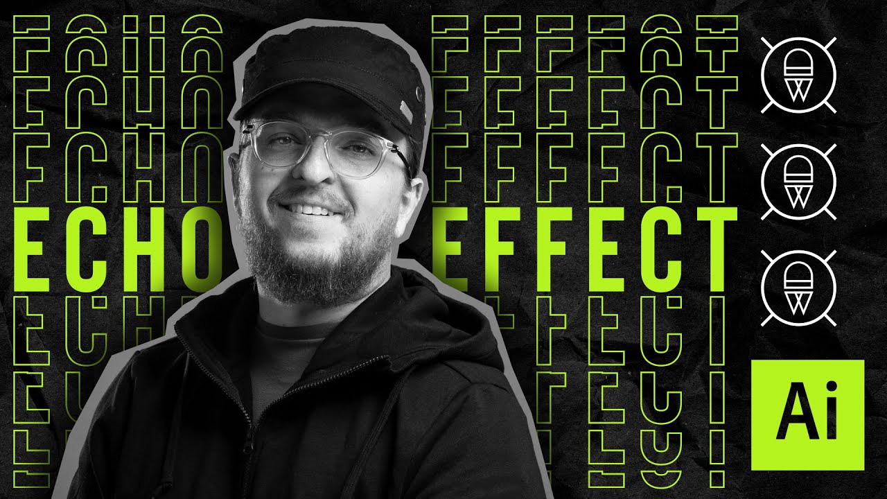 Echo Text Effect - Adobe Illustrator Tutorial