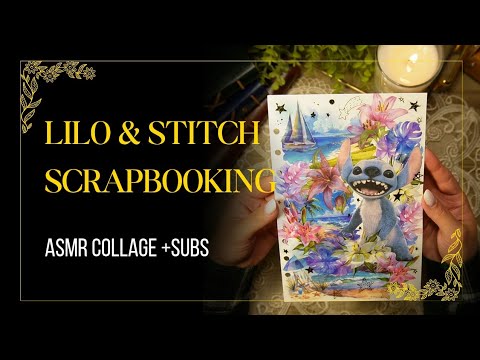 ASMR Collage Inspired by Lilo & Stitch #asmr #stationery #collage #journal #art #scrapbooking