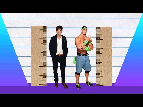 How Much Taller? - Ashton Kutcher vs John Cena!