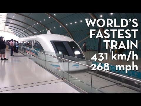 Shanghai Maglev @ 431km/h (268mph) // World's fastest train!