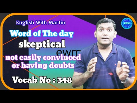 skeptical tamil meaning | pronunciation & a sentence | vocabulary | English with Martin | EWM #348