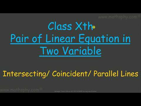 03 - Coincident Lines (explanation) Video Lecture - Class 10