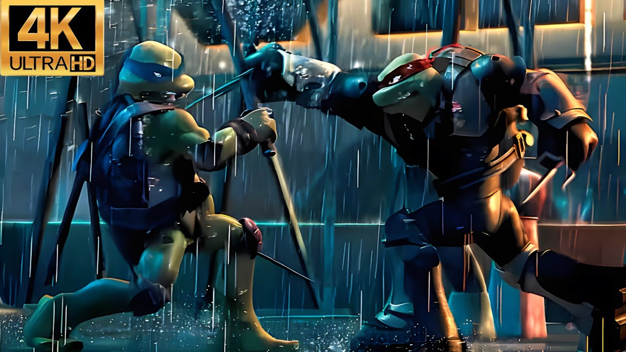 Leonardo vs Raphael - TMNT (2007) - Full Fight 4K