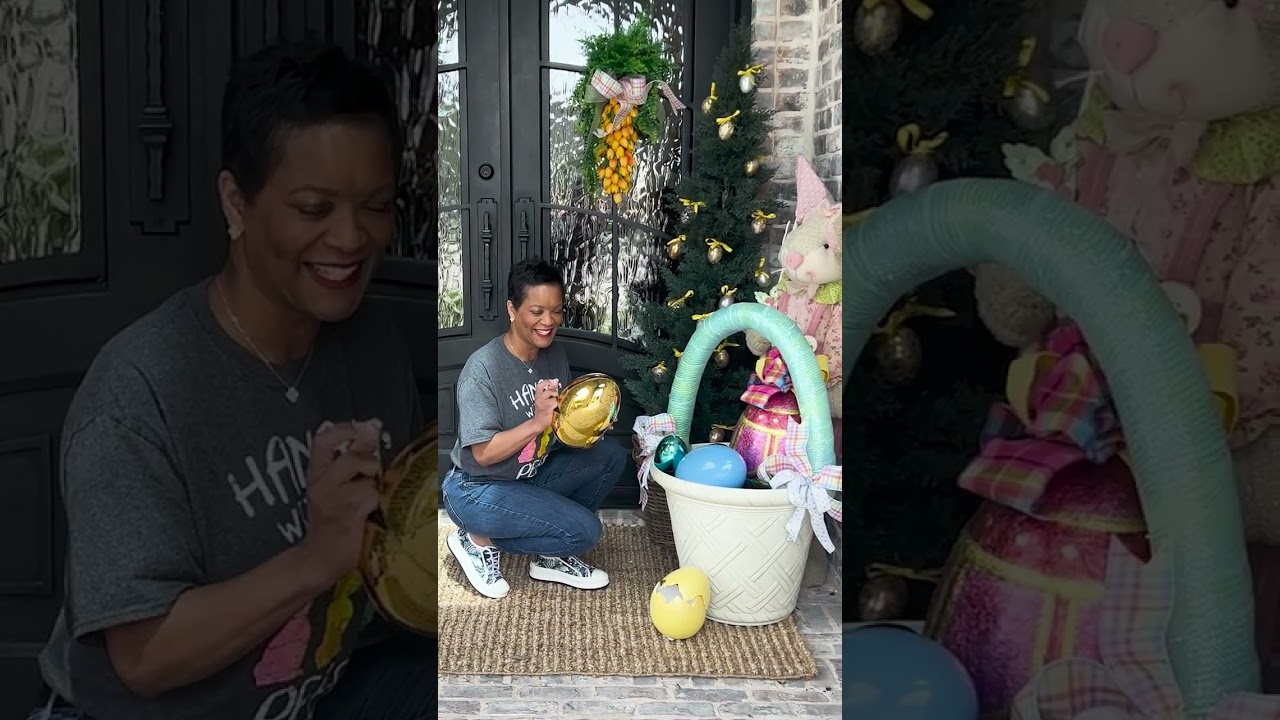 Easy Outdoor Easter Decor DIY Ideas: Transform Your Outdoor Space! 🐇🧺#easterdecor