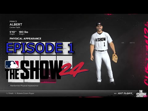 Prince Albert makes his Major League Debut! MLB The Show 24 | Episode 1 Road To The Show PC
