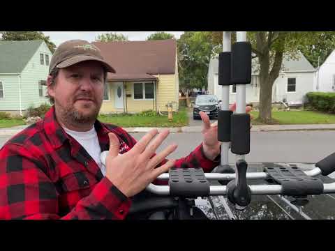 Riot -1 Pair of Foldable Kayak J-Bar Rack Car Roof Carrier for 2 or 1 Kayaks