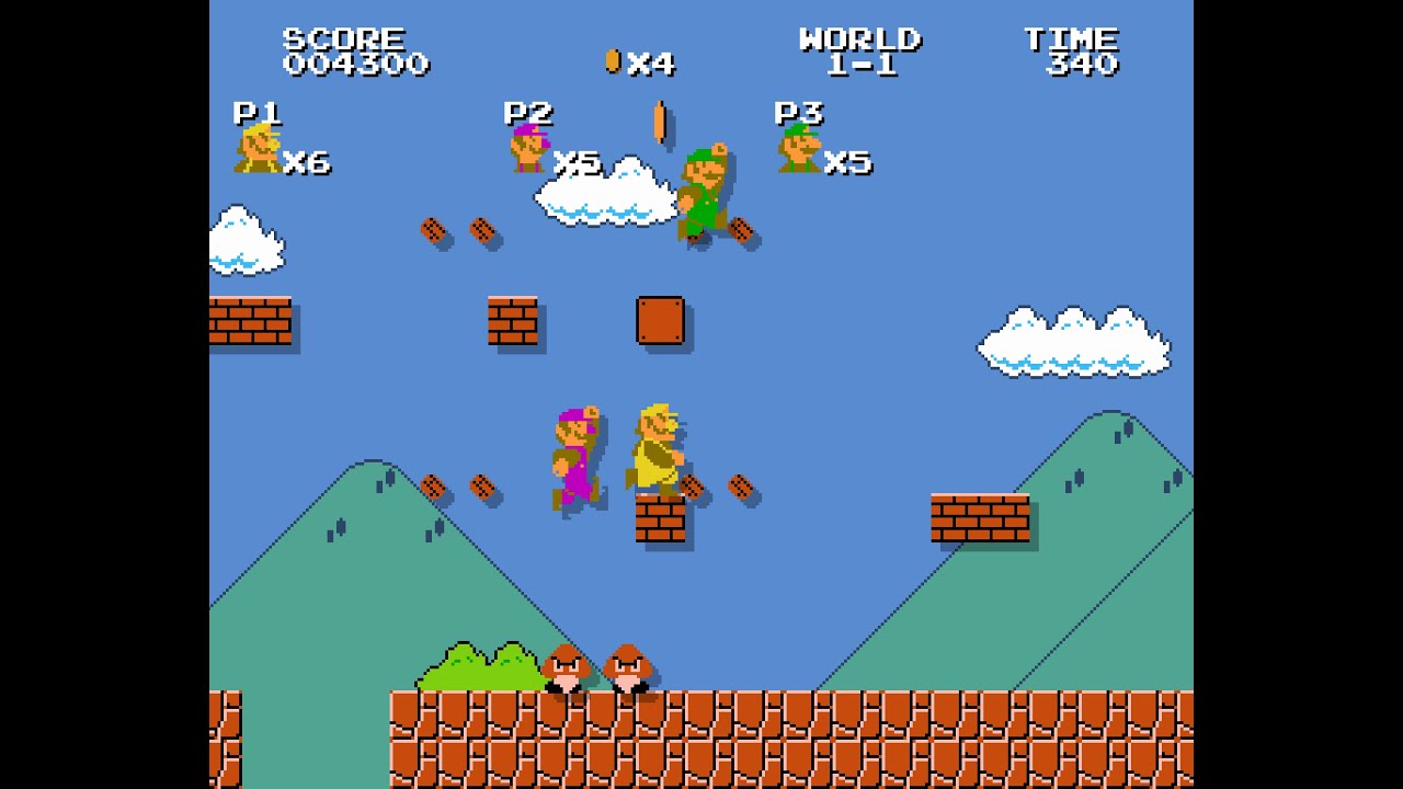 Super Mario Bros. Remix PC 3 player 60fps