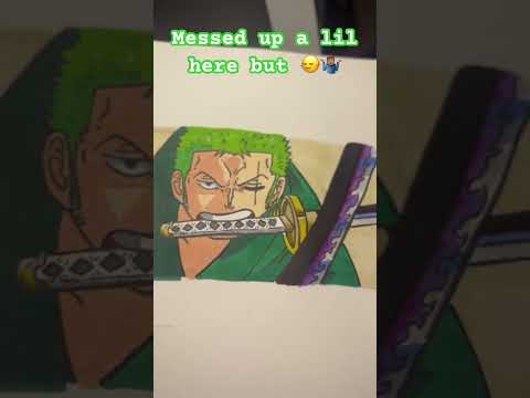 Zorro little drawing ✍🏾 #onepiece #anime #art #fypシ゚viral