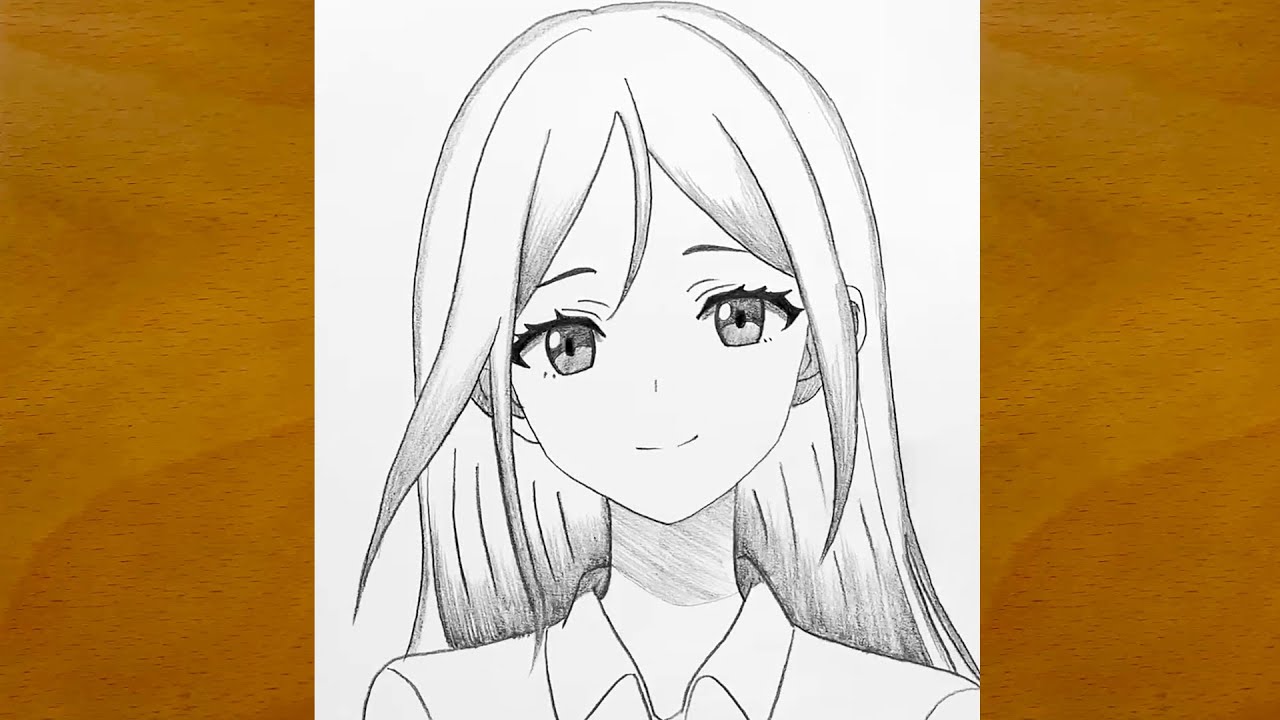 How to Draw Anime Step by Step || Cute Anime Girl Sketch Tutorial || Pencil Art for Beginners