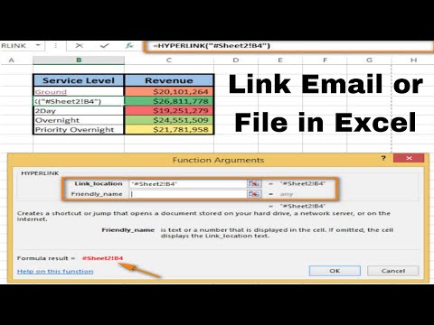 How to Link Another File in Excel || How to Insert a Link to Send an Email in Excel